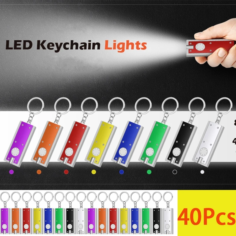 40Pcs-LED-Keychain-Flashlight-Mini-Flashlight-Pocket-Keychain-Light-USB ...