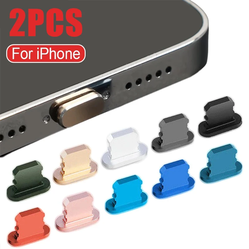 2pcs-Metal-Plugs-for-Iphone-14-13-12-Smart-Phone-Water-Proof-Aluminum ...