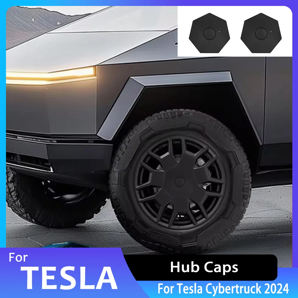 4pcs-For-Tesla-Cybertruck-2024-Hub-Caps-Center-ABS-Cover-Decoration ...