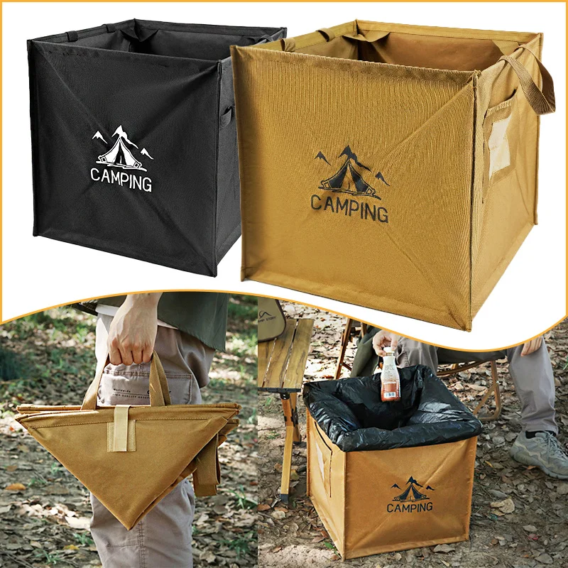 60L-Foldable-Stolen-Goods-Basket-Portable-Outdoor-Trash-Can-Waste-Bag ...
