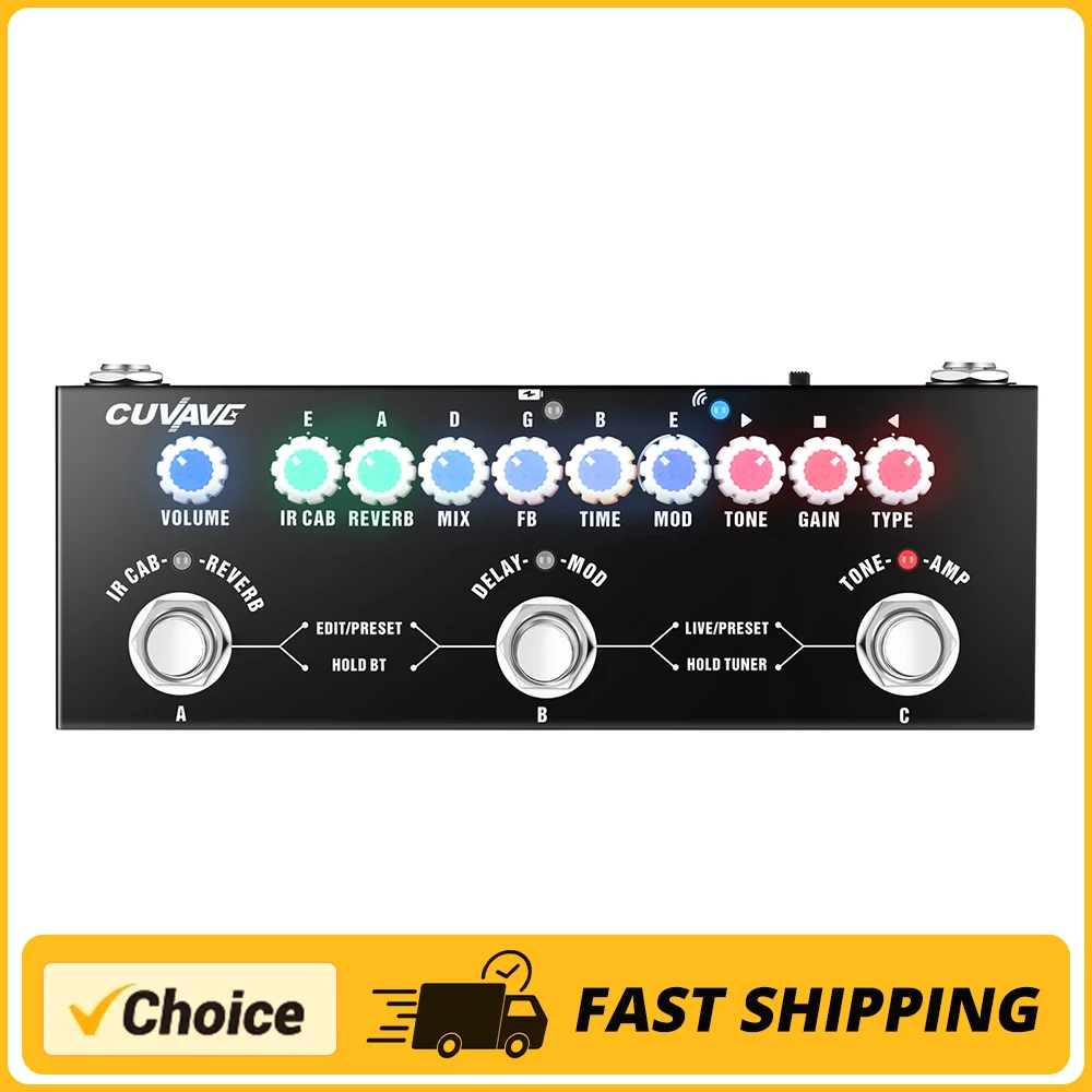 CUVAVE CUBE BABY Electric Guitar Combined Effect Pedal Phone Recording ...