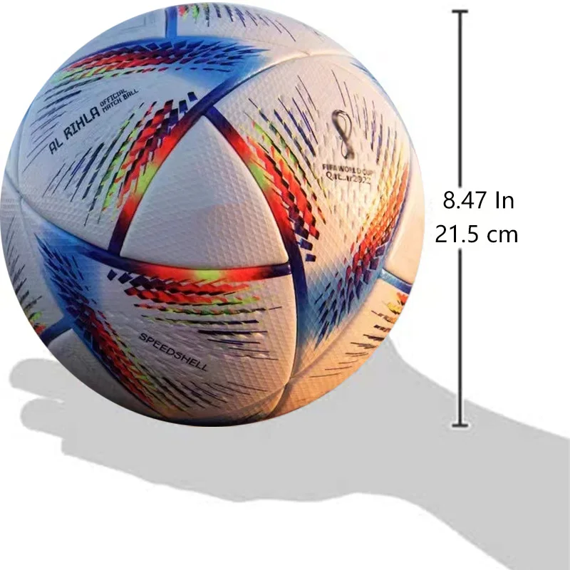 Balón de fútbol de la Copa Mundial 2022, de alta calidad, talla 5, Balón de corte oficial, PU ...