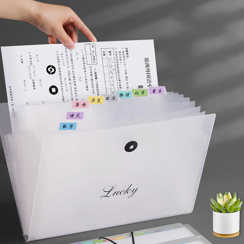 Transparent Insert File Folder A4 Document Bag Multi-Layer Expanding ...