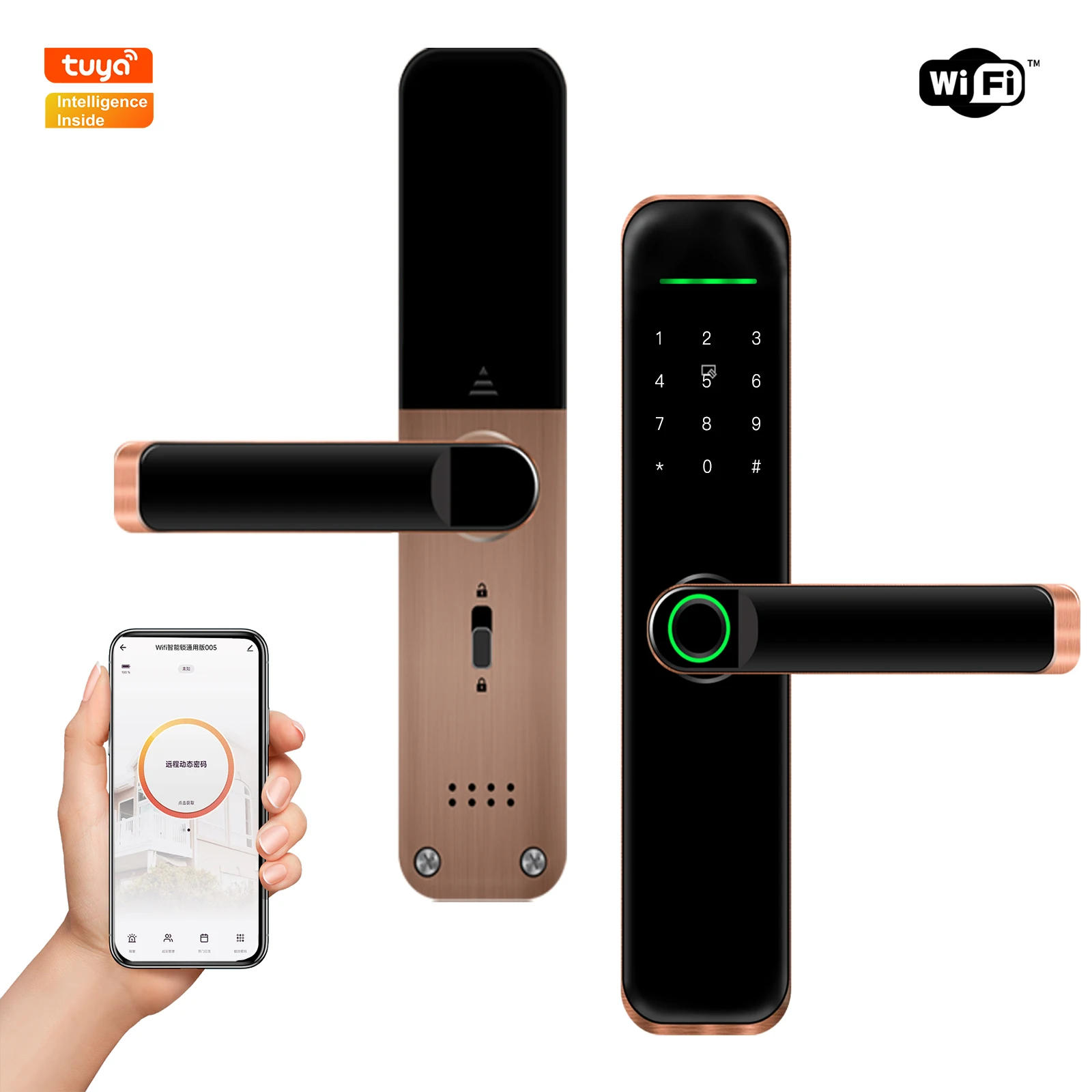 TUYA-WIFI-Matte-Panel-Smart-Door-Lock-Mobile-Phone-Remote-Unlock ...