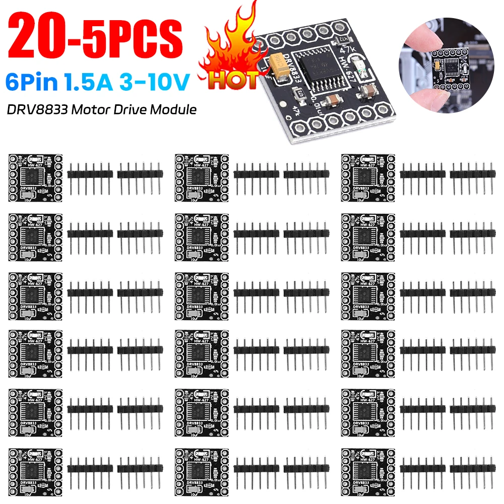 5-20PC-DRV8833-Motor-Drive-Module-Board-1-5A-3V-10V-Single-H-Bridge ...
