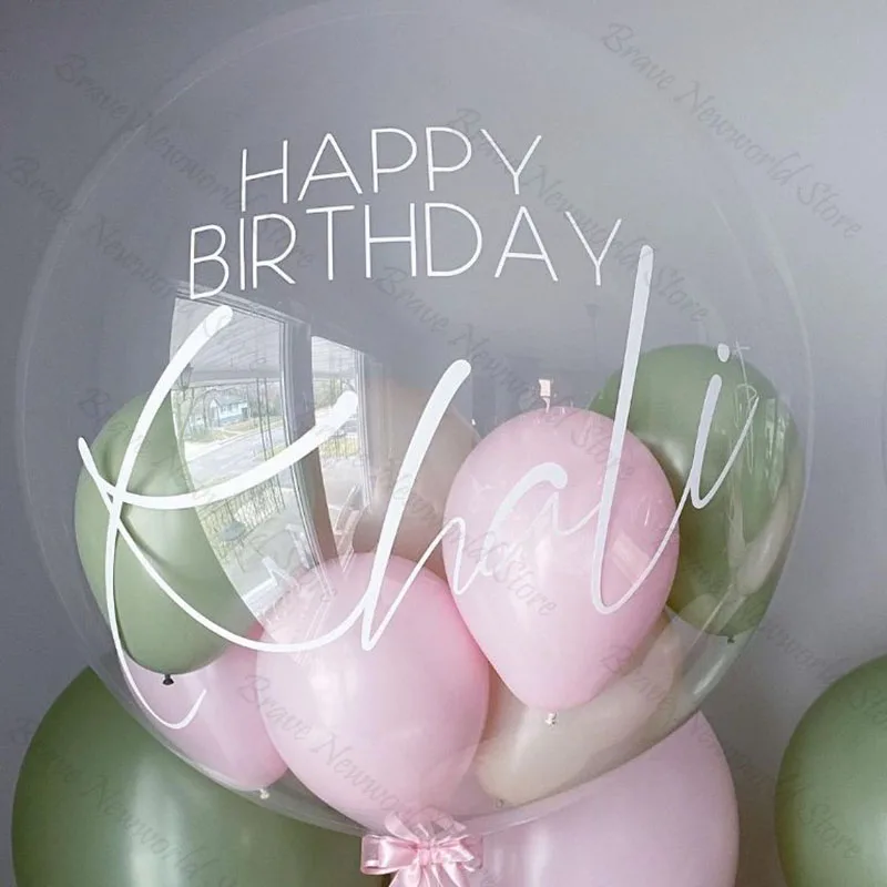 Globo-Bobo-con-nombre-personalizado-globo-de-burbujas-de-36-pulgadas-y ...