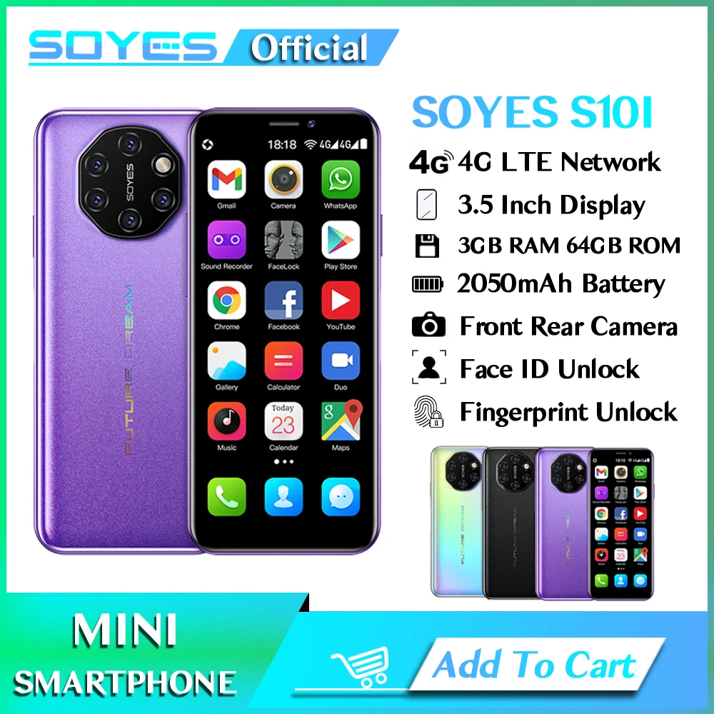 SOYES-Mini-Cell-Phone-3-5-Inch-Android-3GB-RAM-32GB-64GB-ROM-MTK6737 ...