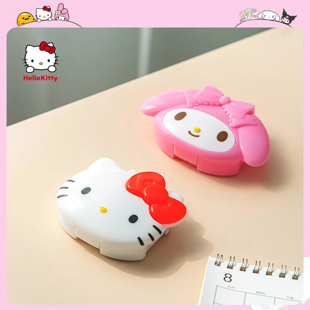 Hello Kitty Cute Fashion Cartoon Portable Pill Box Sanrio Anime ...