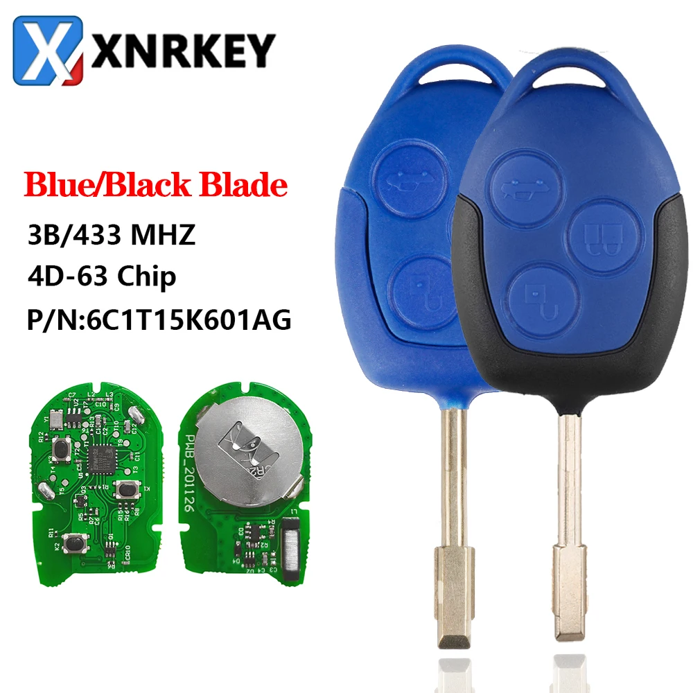 Xnrkey-3-Tasten-Auto-Fernbedienungsschl-ssel-4-d63-Chip-433MHz-mit-blau ...
