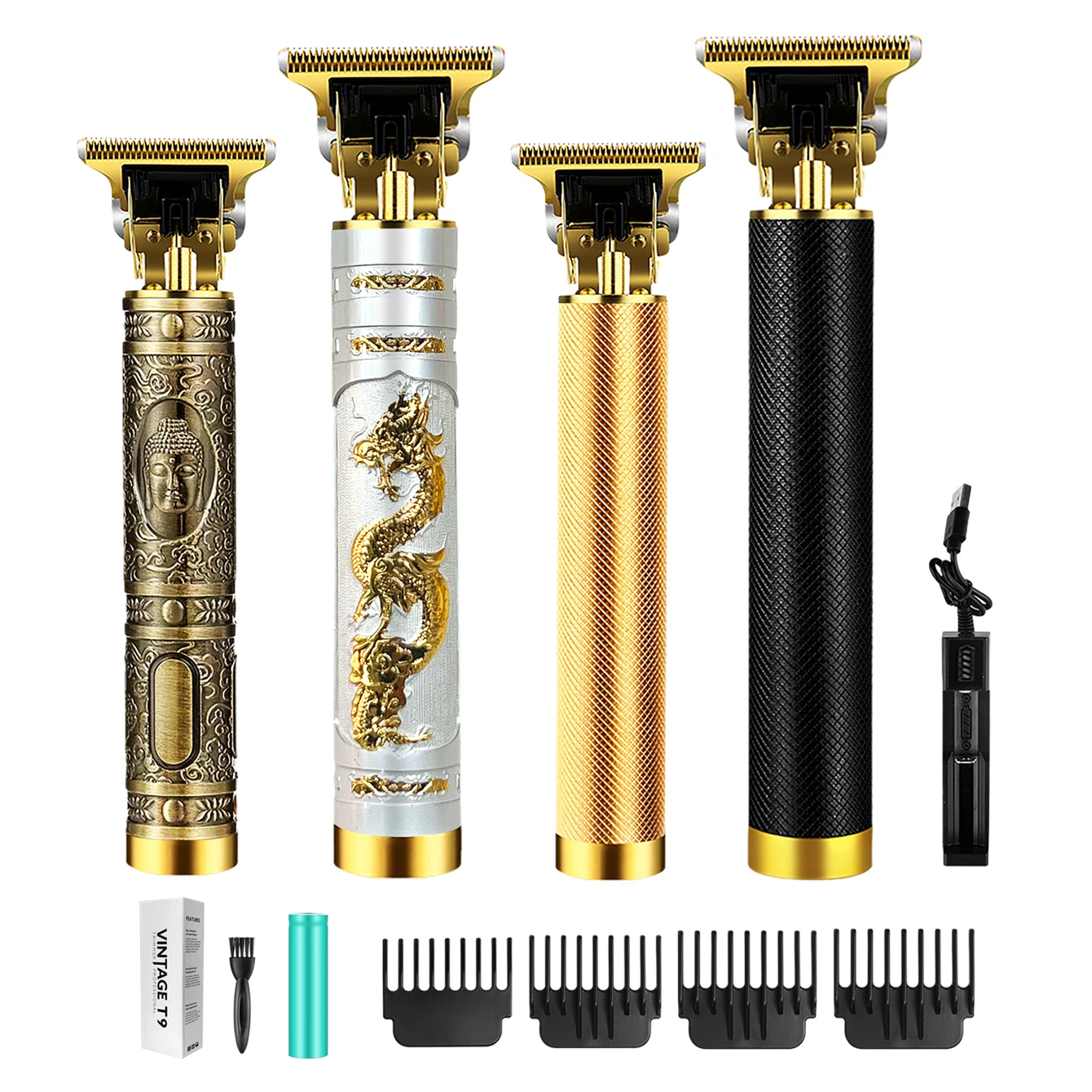 KIKIDO-Vintage-Cordless-Professional-Hair-Clippers-Electric-Trimmers ...