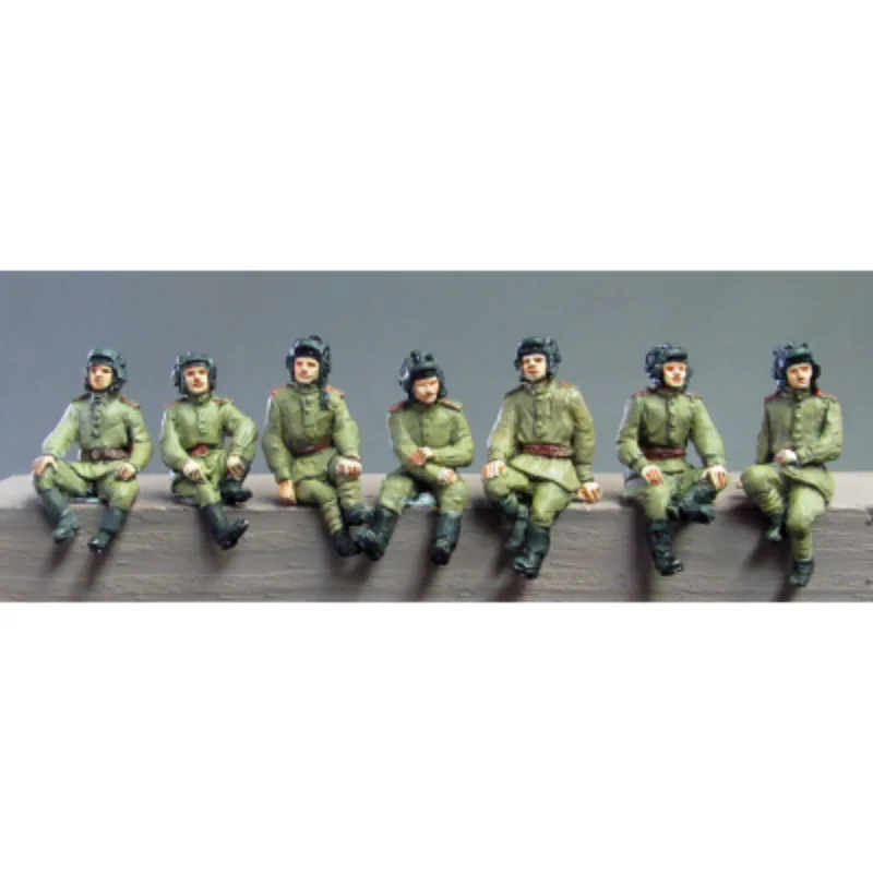 1-72-Scale-Resin-Figure-Model-Kit-Military-Tank-Crew-Relaxed-6-People ...