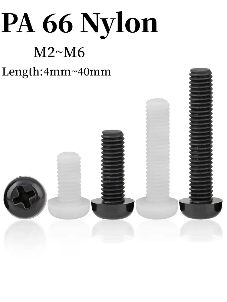 Nylon-Screw-M2-M2-5-M3-M4-M5-M6-M8-white-black-Nylon-Plastic-insulation ...
