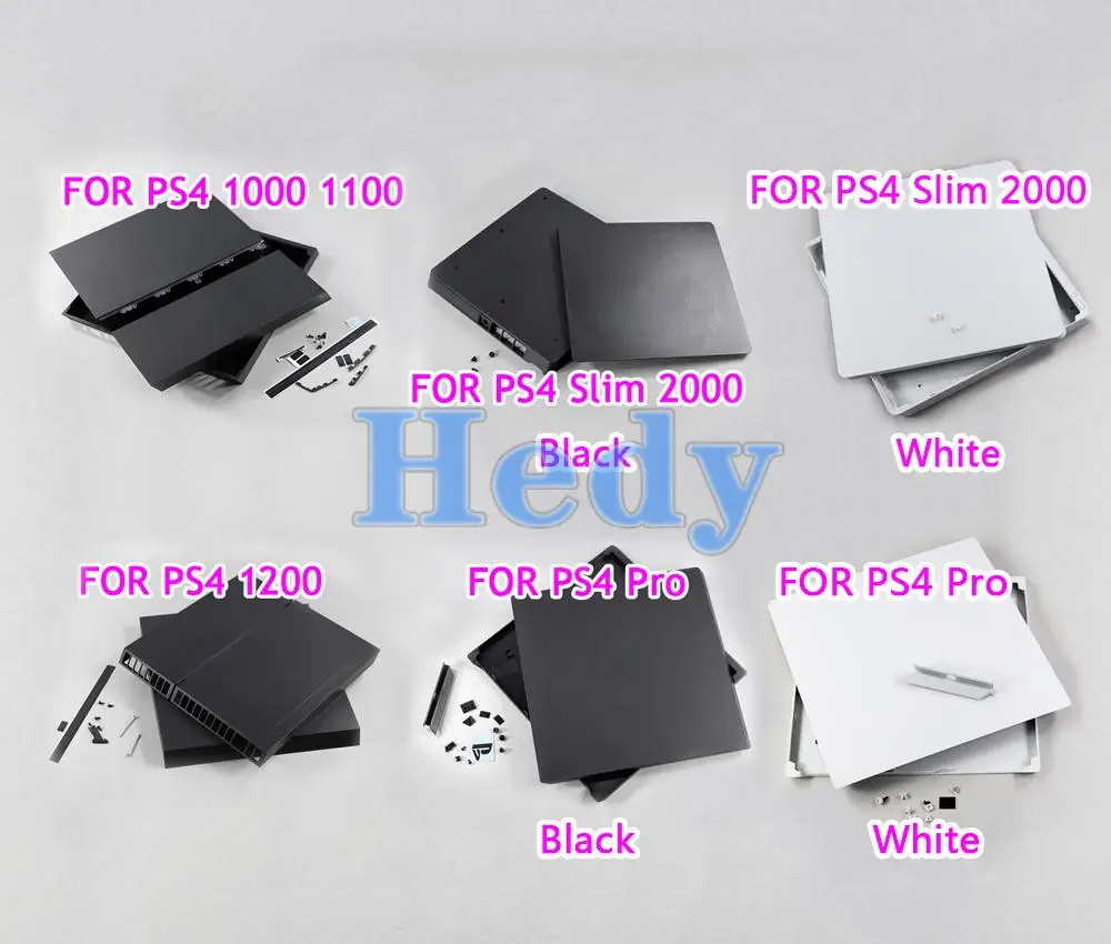 1set-Plastic-Black-Protective-Front-Bottom-Shell-For-Sony-PS4-1000-1100 ...