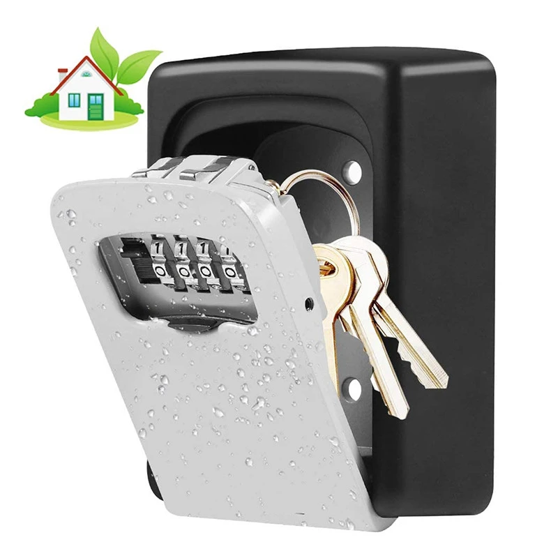Wall Mount Key Storage Secret Box Organizer 4 Digit Combination ...