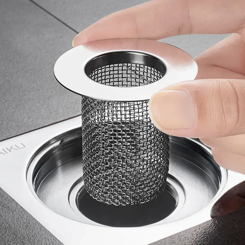 Stainless-Steel-Floor-Drain-Filter-Mesh-Kitchen-Sink-Anti-clog-Filter ...