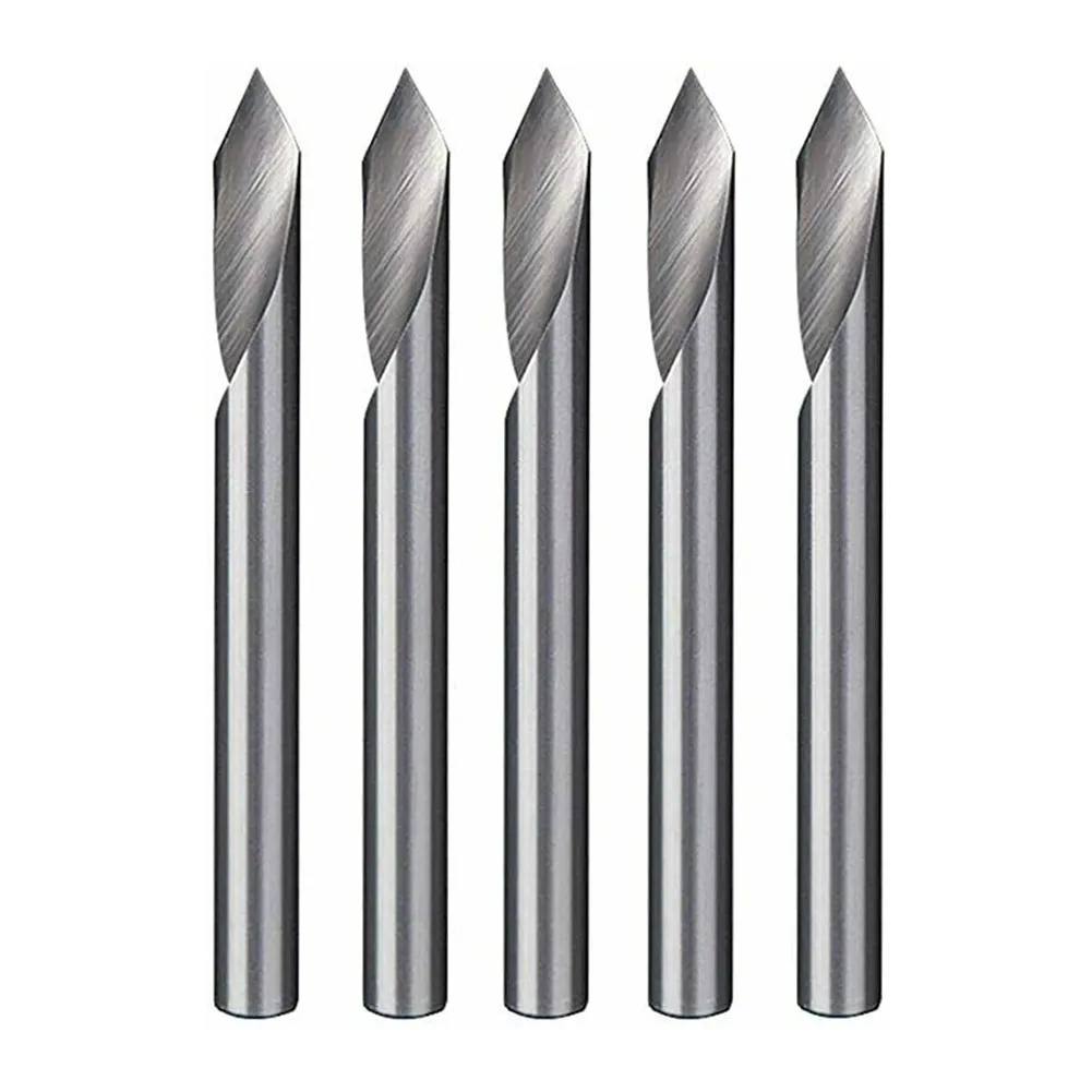 5pcs CNC Carving Bit 3.175mm Shank 60 Degrees V Shape End Mill CNC ...