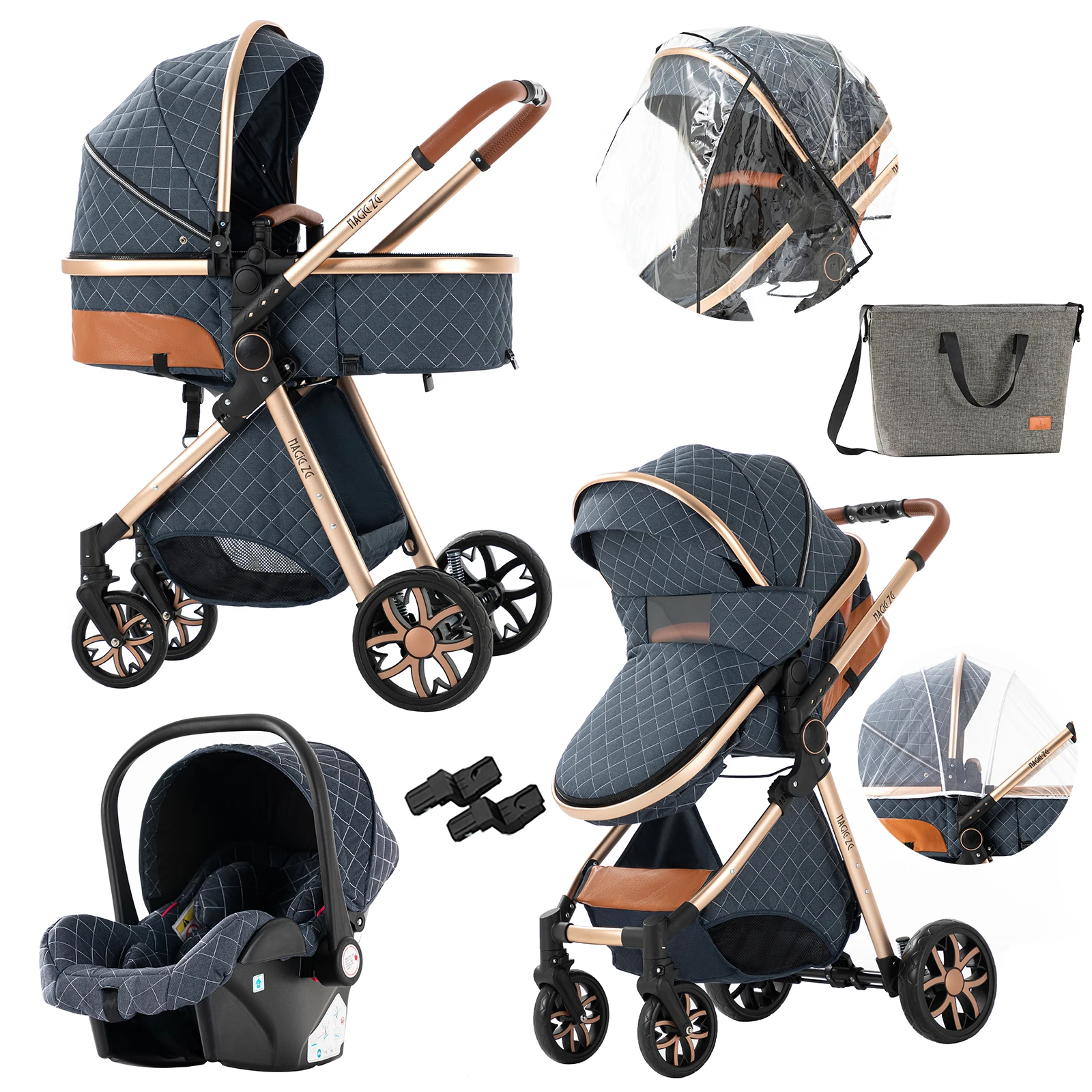 Baby-Stroller-Travel-Pram-3-in-1-Baby-carriage-baby-stroller-3-in-1 ...