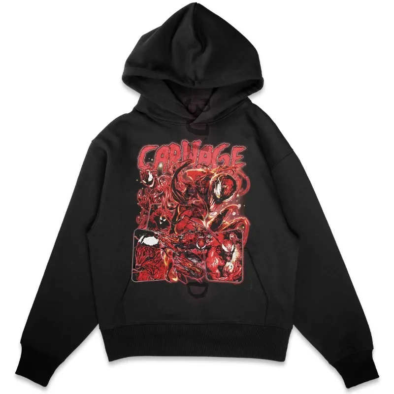 Marvel 2026 New Venom Dr. Doom Pattern Hooded Sweater Children's Autumn ...