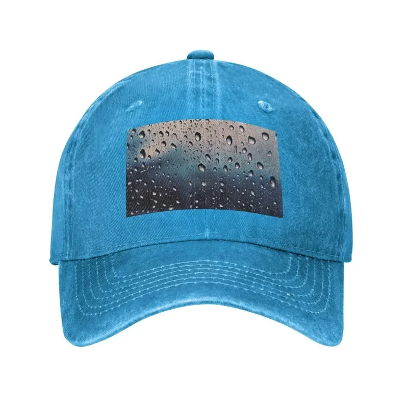 Rain-Drops-On-Glass-baseball-Cap-for-Men-Women-Washed-Cotton-Denim-Dad ...