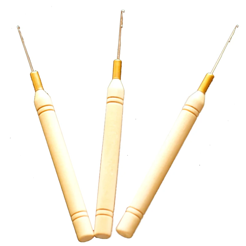 48 Pieces Per Lot, Micro Ring Hair Extension Wooden Pulling Needle ...