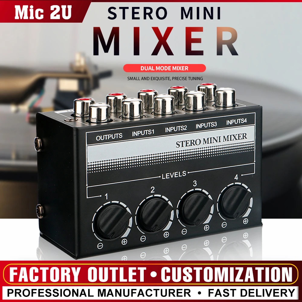 CX400-Mini-Passive-Stereo-Mixer-Rca-4-Channel-Passive-Mixer-Small-Mixer ...