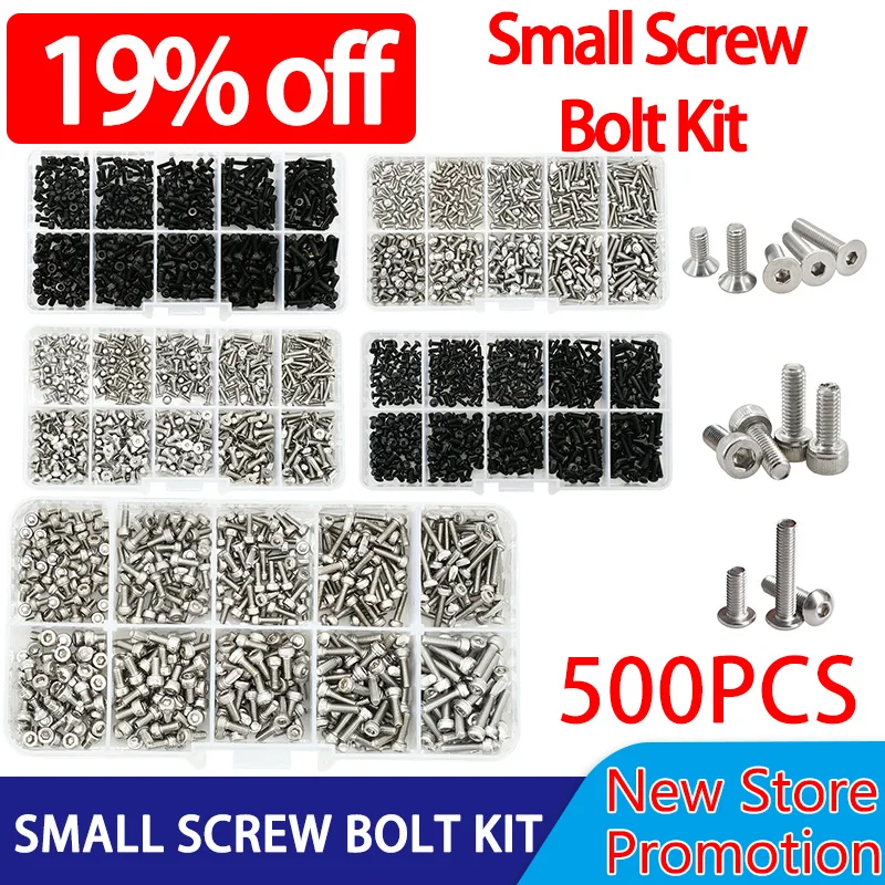 M2-M2-5-Small-Screw-Bolt-Kit-500Pcs-4mm-5mm-6mm-8mm-10mm-Electrical ...