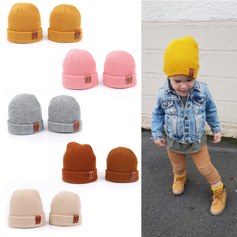 1/2pcs Winter Parent-child Hats Mom Dad Women Man Toddle Kids Baby Boy ...