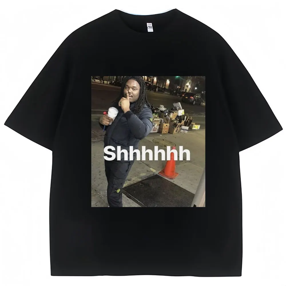 Lucki Shhhhh Funny Meme Print T-shirts Men's Women's Oversized Humor T ...