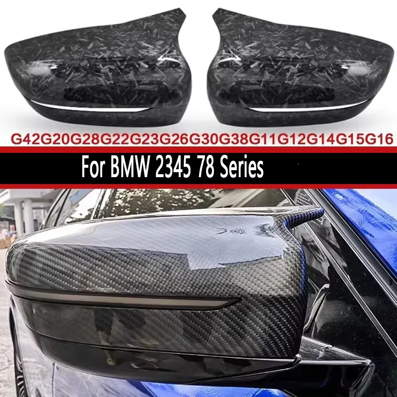 Bmw 8 シリーズ G14 G15 G16 830i 840 アップグレードシェルバックミラーキャップ高品質リアルカーボンファイバーリア ...