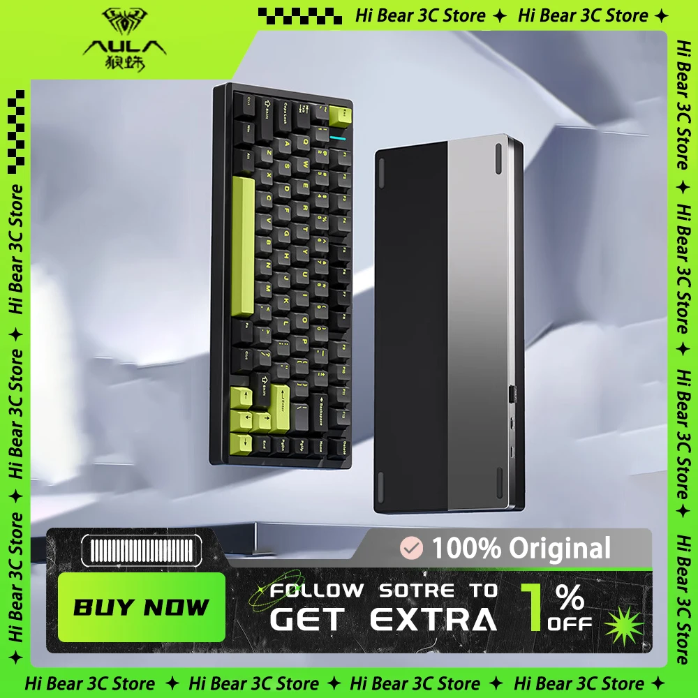 AULA-M75-Mechanical-Keyboard-Aluminium-Alloy-Three-Modes-Wireless ...