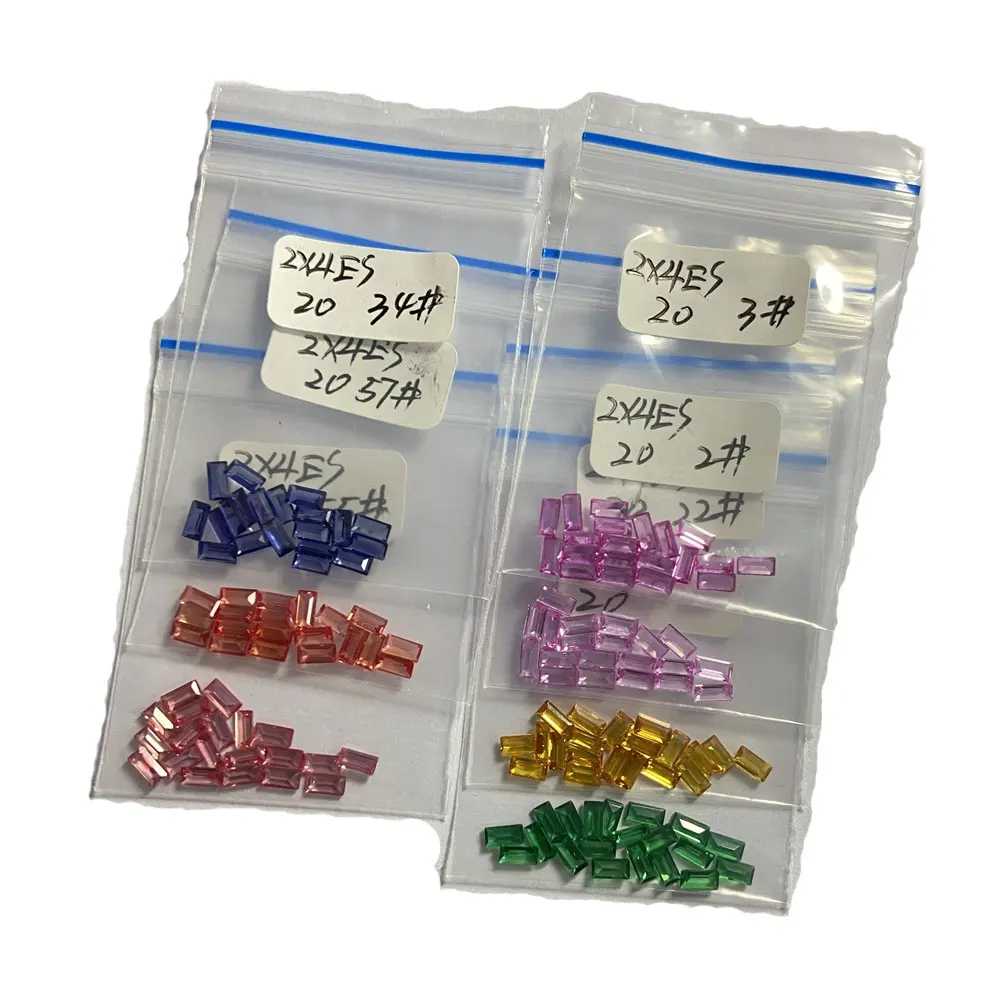 7-Colors-Baguette-Cut-2x4mm-5A-Quality-Synthetic-Corundum-Lab-Rainbow ...