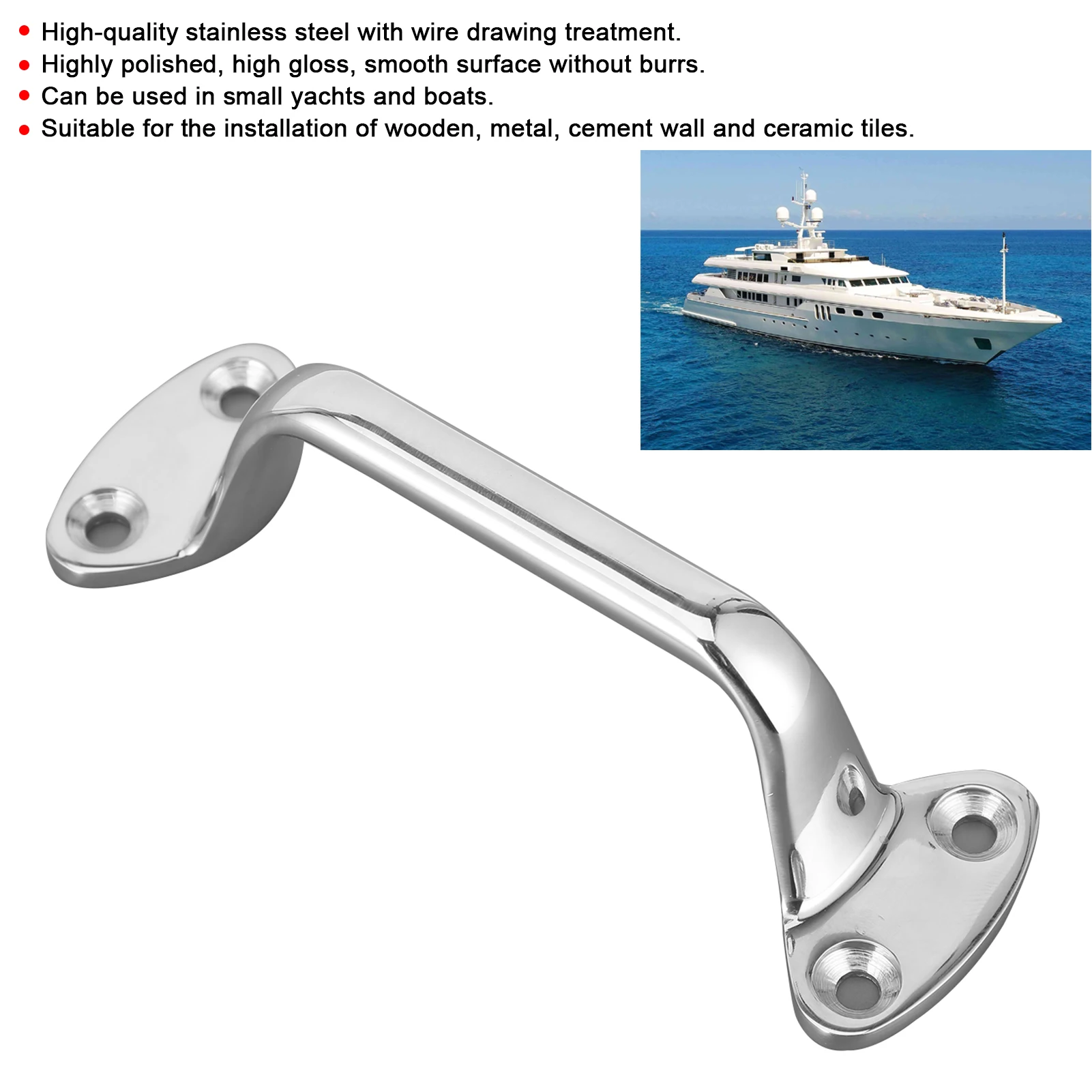 Door-Handle-316-Stainless-Steel-Boat-Polished-Boat-Marine-Grab-Handle ...