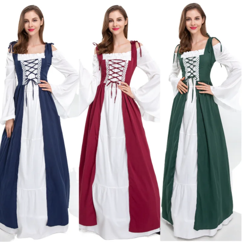 Disfraz-Medieval-renacentista-para-mujer-adulta-vestido-Retro-de ...