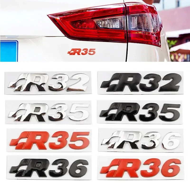 3D-Metal-R32-R35-R36-Logo-Car-Rear-Trunk-Emblem-Badge-Sticker-For-VW ...