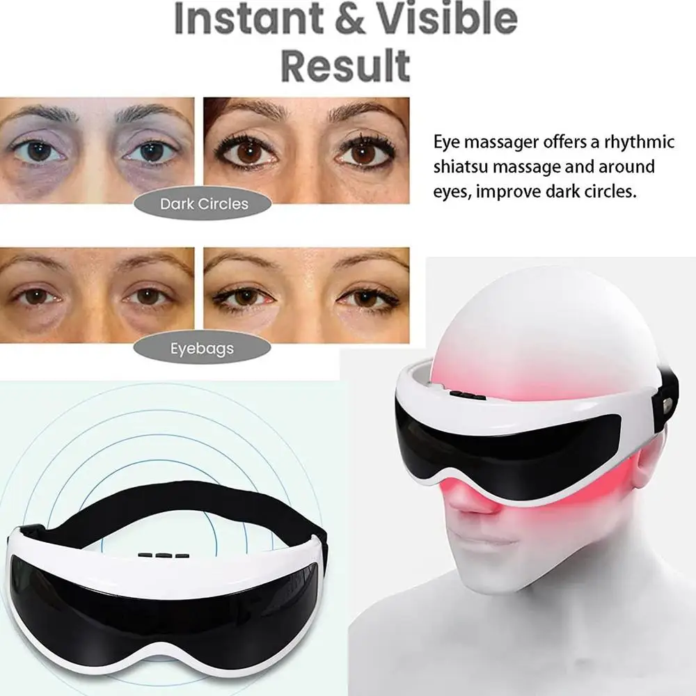 La couleur noire Outil de Massage des yeux 4D, airbag intelligent ...