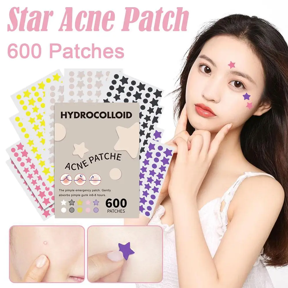 New 600pcs Star Acne Patch Mild Non-irritating Lightens Acne For ...