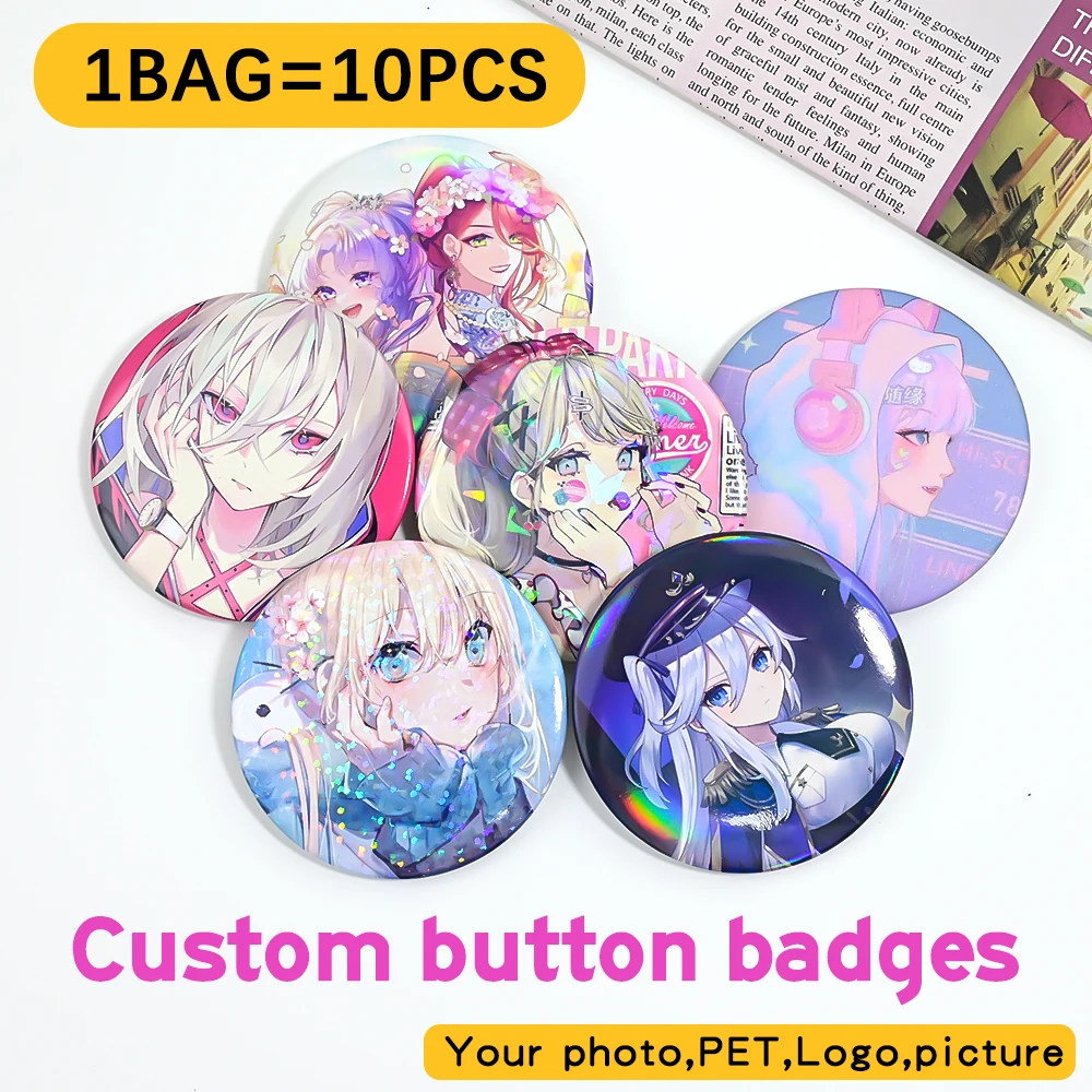 10-Pcs-Custom-Logo-Button-Pins-Clothes-Backpack-Photo-Cartoon-Anime ...