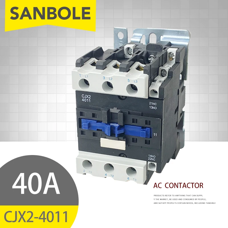 Contactor-de-CA-CJX2-4011-40A-3P-serie-LC1-D40-contacto-plateado-1NO ...