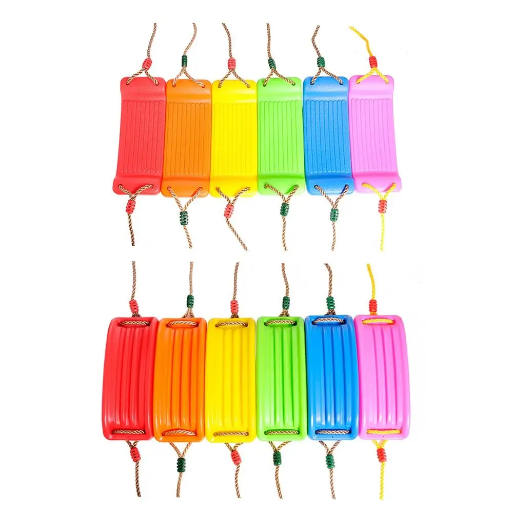 Plastic Children's Swing with Hanging Rope Adjustable Height Swing Easy ...