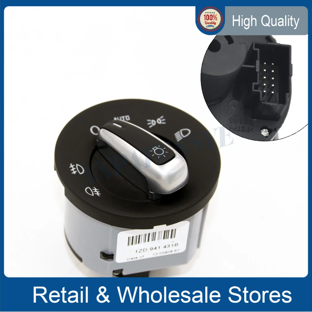 1Z0941431K-Headlight-Fog-Lamp-Control-Switch-For-Skoda-Octavia-II ...