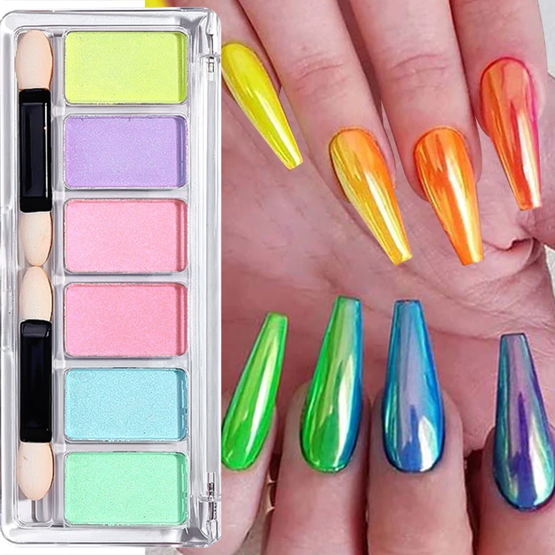 6Colors-Colorful-Mirror-Chrome-Powder-Nail-Pigment-Metallic-Powder ...
