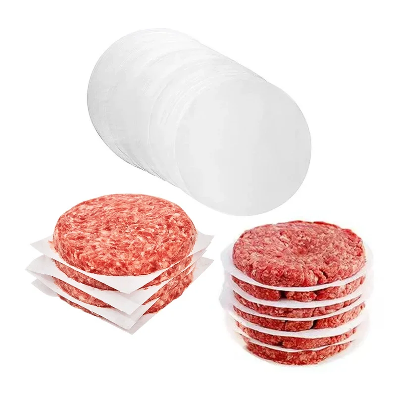 New 100 Pieces Hamburger Patty Paper Waxed Butcher Paper Sheet Non ...