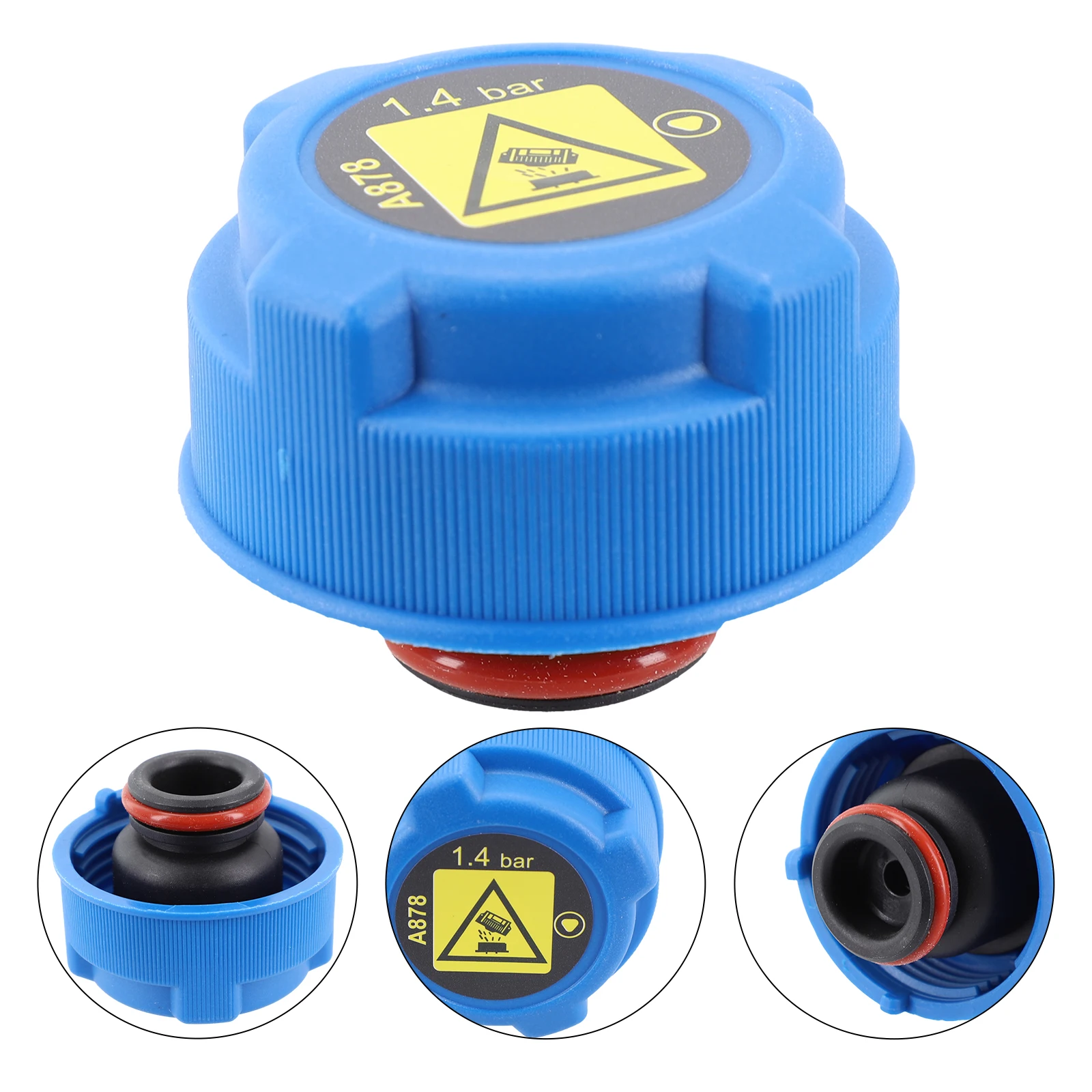 Car Engine Coolant Radiator Pressure Expansion Water Tank Cap Blue ...