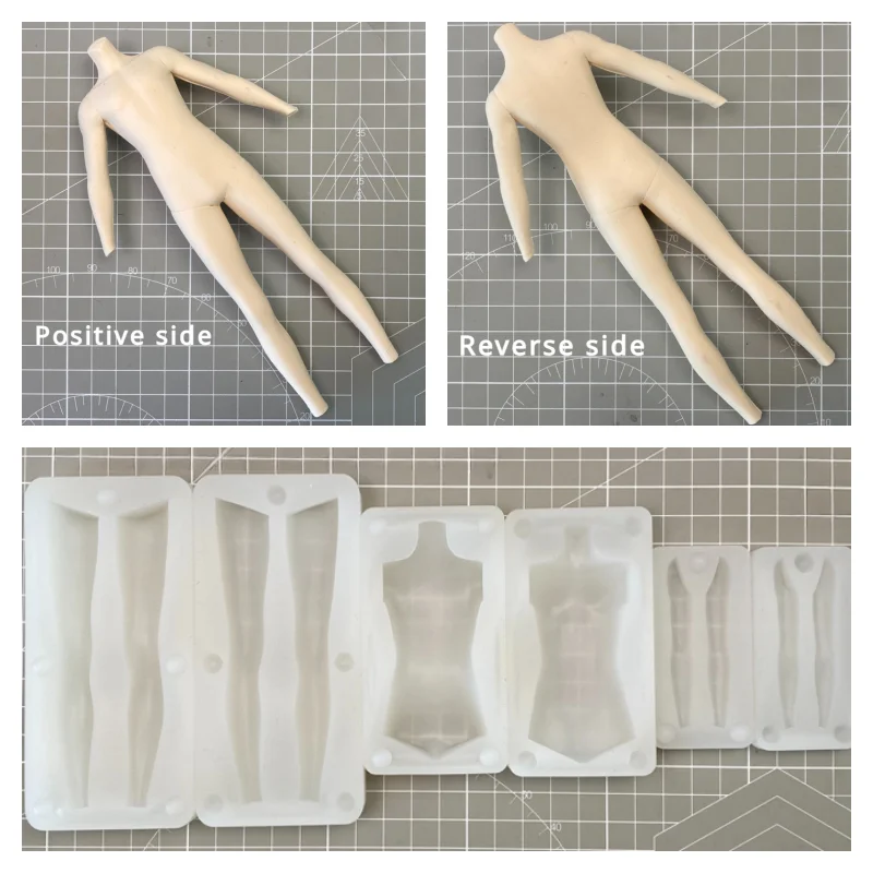 Large Size Correct Proportions Man Body Silicone Molds DIY Ultra Light ...