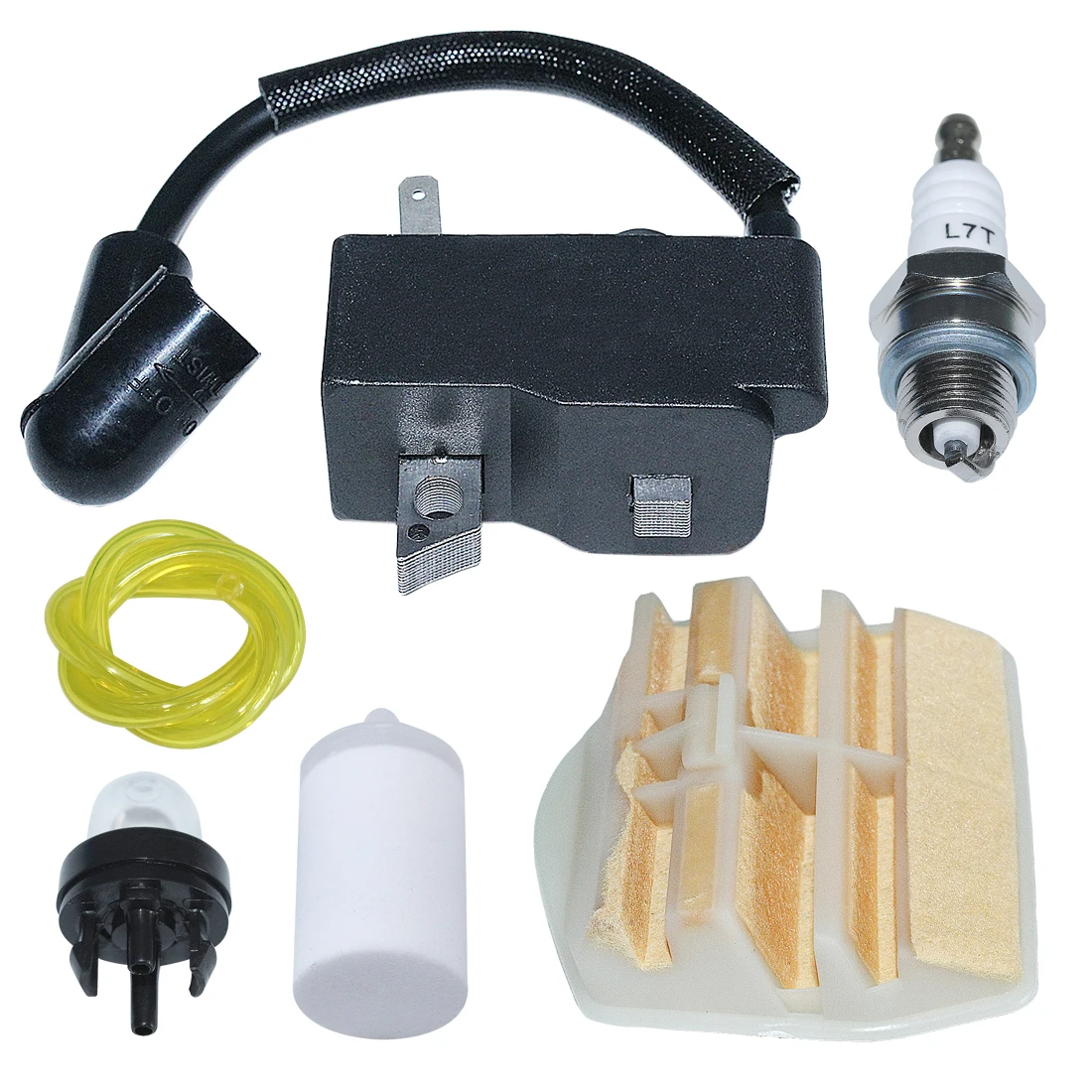 Ignition Coil Air Fuel Filter Kit For Husqvarna 445 450 450E Jonsered ...