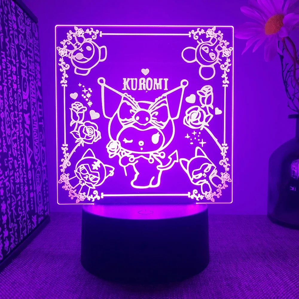 3D-Acrylic-LED-Night-Light-Dream-Magic-Melody-kuromi-16-Colors-Remote ...