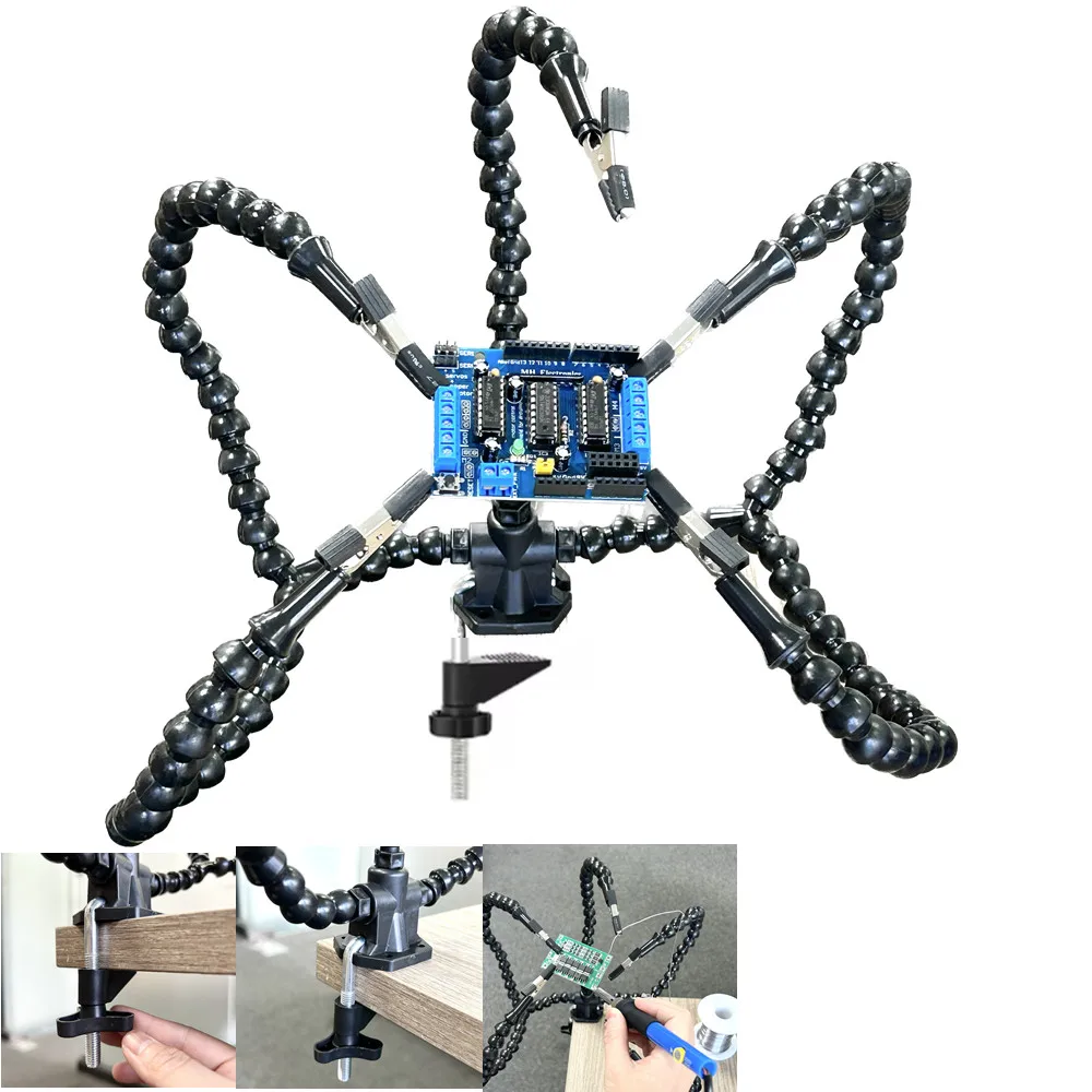 Soldering Helping Hand Tool Table Clip Third Hand Soldering Stand ...