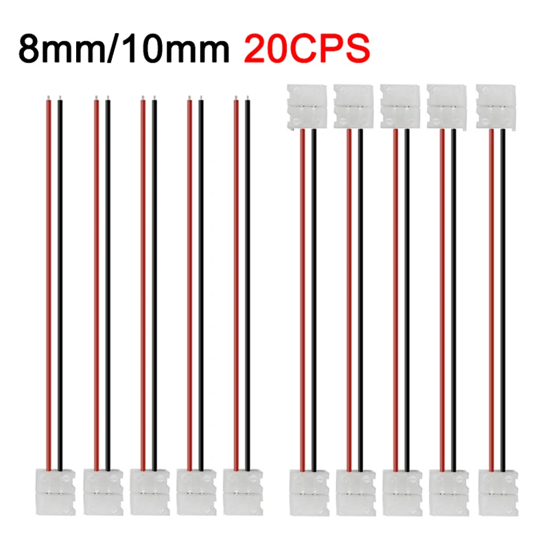 20pcs-LED-Tape-Connector-2Pin-LED-Strip-Accessories-Connectors-8mm-10mm ...