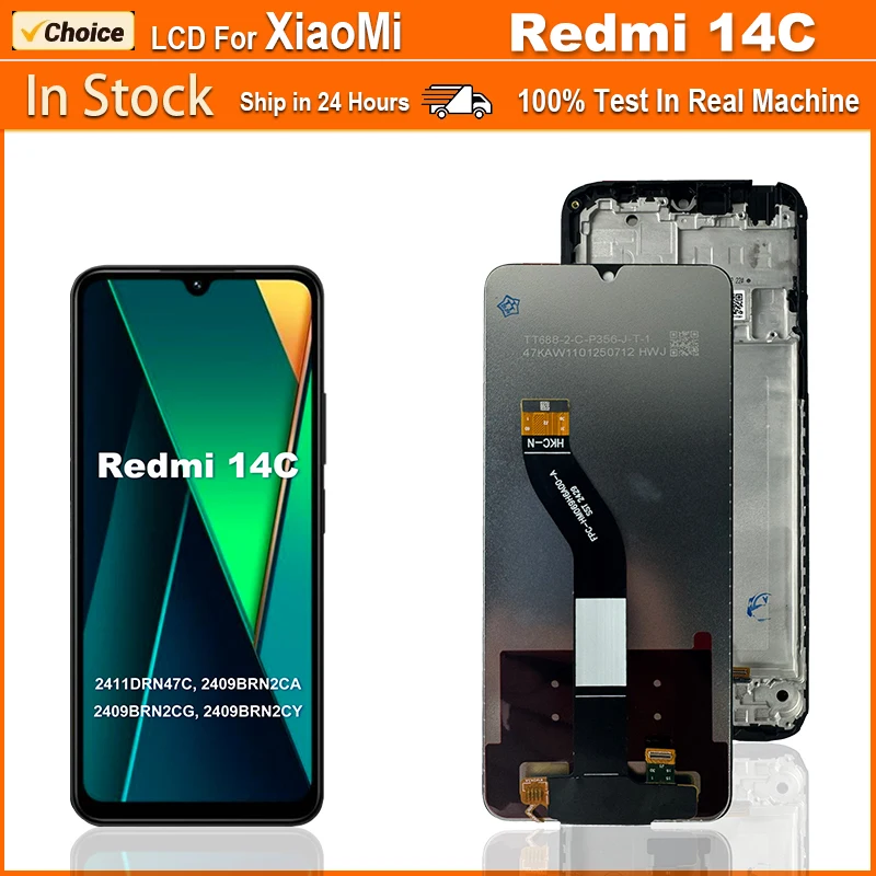 IPS For Xiaomi Redmi 14C Display Touch Screen Digital For Redmi 14C LCD ...