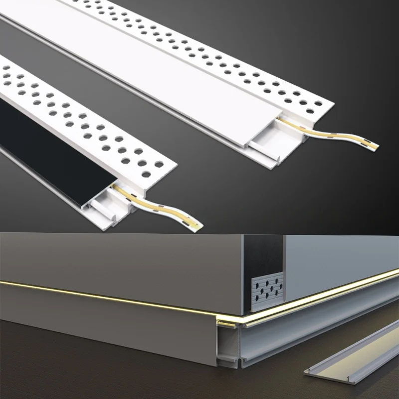 1M Invisible ultra-thin Embedded LED Skirting Line Aluminum Profile ...